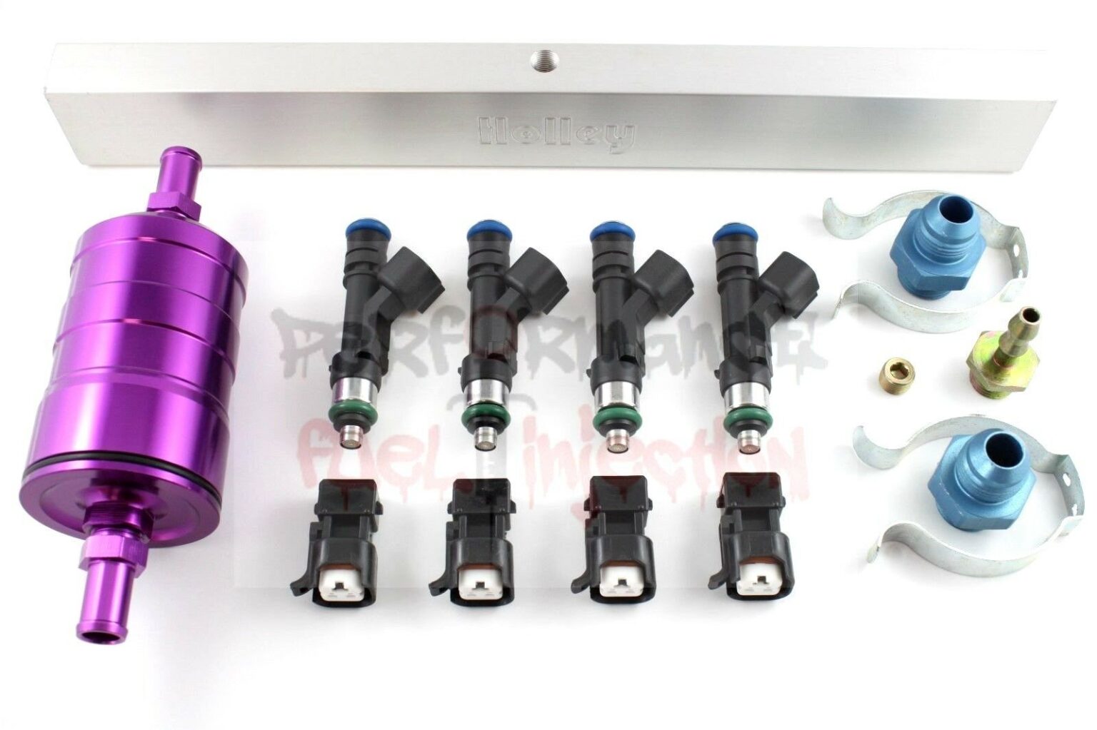 Holley fuel rail w/ 550cc BOSCH Fuel Injectors & Filter FITS Honda D16 ...