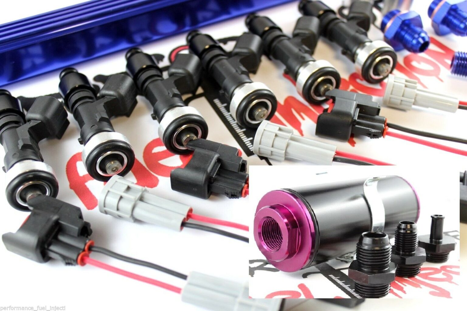 Toyota 1JZGTE Top Feed Fuel Rail Kit includes Filter & BOSCH 650cc Fuel ...