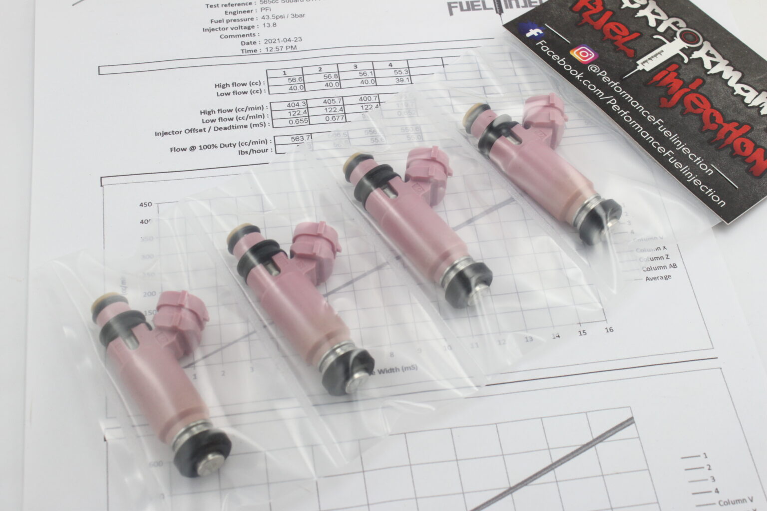 4 x OE Subaru STi Pink 565cc fuel injectors 16611-AA370 - Performance ...